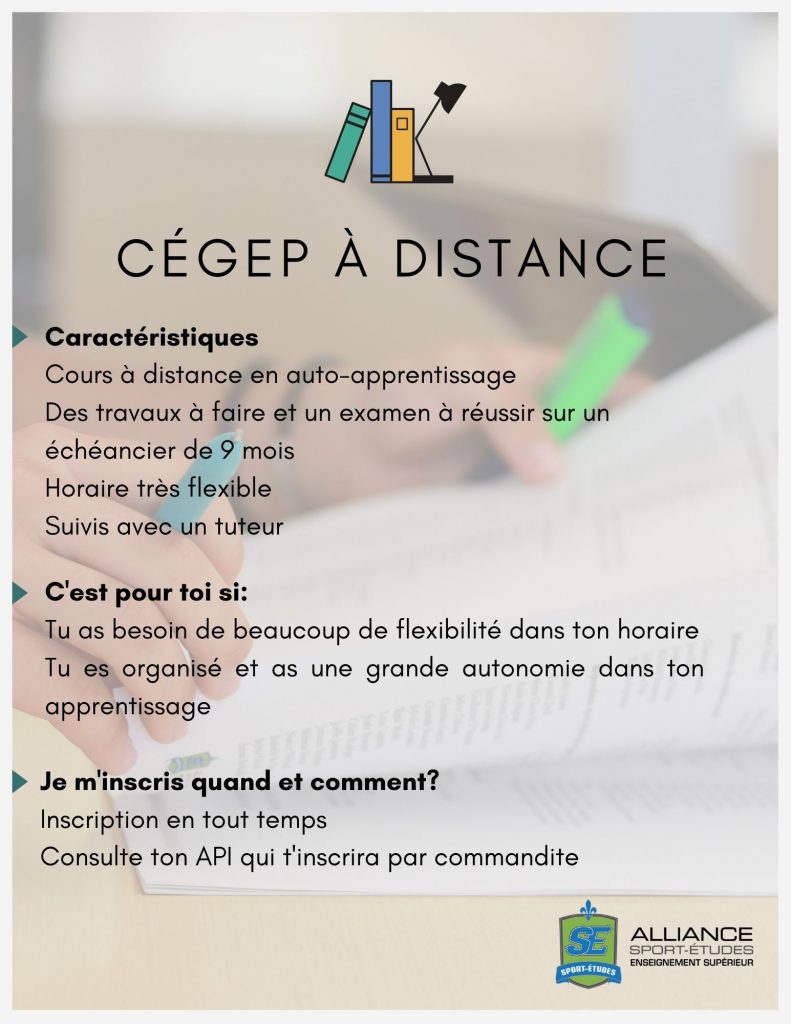 Cégep à distance ou virtuel | Alliance Sport-Études